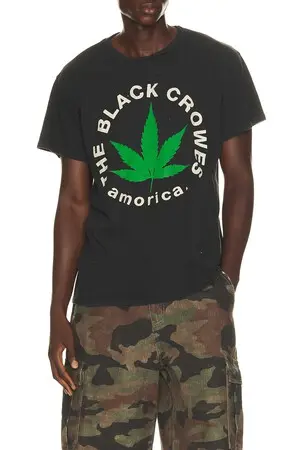 MadeWorn Black Crowes 90s Tee In Black - Coal