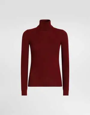 Dolce & Gabbana Ribbed Cashmere Turtleneck Pullover
