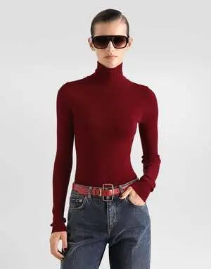 Dolce & Gabbana Ribbed Cashmere Turtleneck Pullover