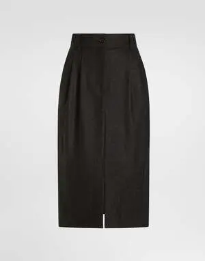 Dolce & Gabbana Wool Flannel Skirt