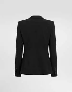 Dolce & Gabbana Turlington Single-breasted Micro-ribbed Jacket