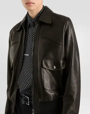 Dolce & Gabbana Nappa Leather Bomber Jacket
