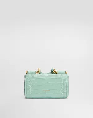 Dolce & Gabbana Mini My Sicily Handbag In Alligator - Azure