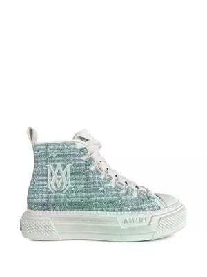 Amiri Crystal-embellished Boucle Court Sneakers