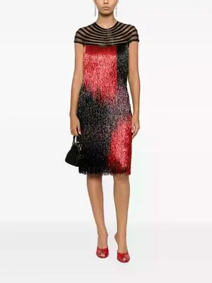 Naeem Khan Layered Fringe Dress