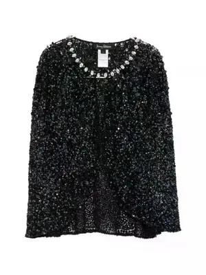 Jenny Packham Sequin-embellished Capelet Jacket