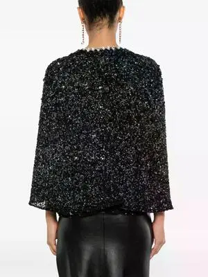 Jenny Packham Sequin-embellished Capelet Jacket