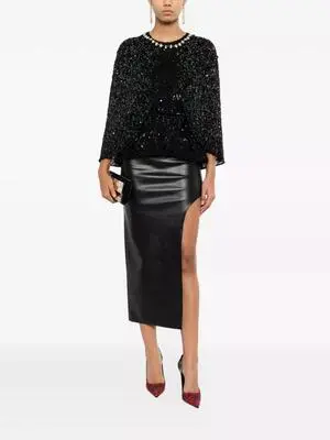Jenny Packham Sequin-embellished Capelet Jacket