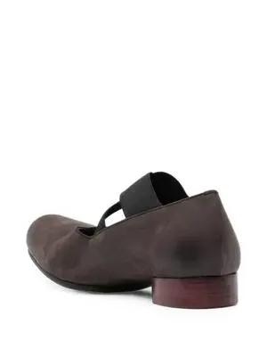 UMA WANG Cross-strap Leather Ballet Flats