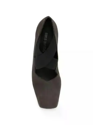 UMA WANG Cross-strap Leather Ballet Flats
