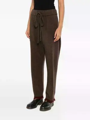 UMA WANG Drawstring Frayed-hem Trousers