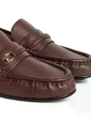 COCCINELLE C-easy Logo-plaque Leather Loafers