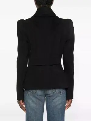 7 For All Mankind Double-breasted Puff-shoulder Jacket