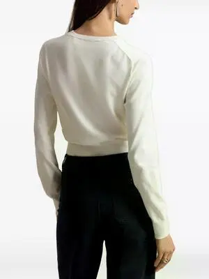 Polo Ralph Lauren Cotton-blend Shrunken V-neck Jumper