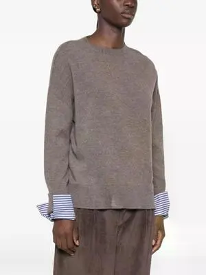 WHYCI MILANO Crew-neck Long-sleeve Knit Top