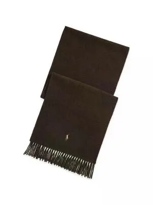 Polo Ralph Lauren Fringe Virgin Wool Scarf - Brown