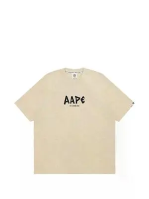 AAPE BY *A BATHING APE Logo-print T-shirt - Neutrals