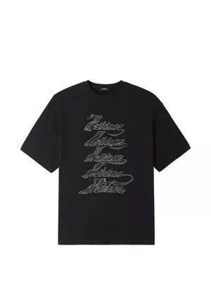 We11Done Logo-print Oversized T-shirt - Black