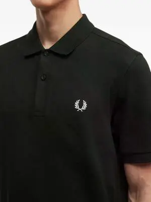 Fred Perry Laurel-embroidered Polo Shirt - Green
