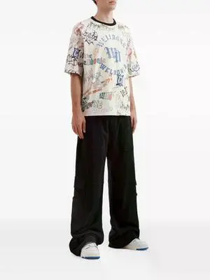 We11Done Graphic-print Cotton T-shirt - Neutrals