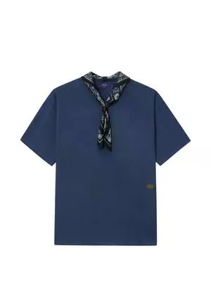 AFTERMATHS Bandana-detail T-shirt - Blue