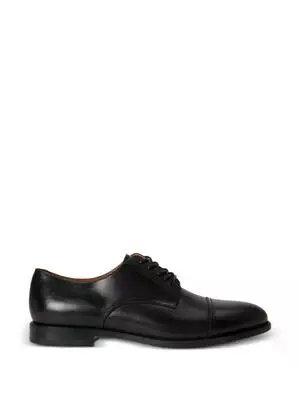Polo Ralph Lauren Cap-toe Leather Derby Shoes - Black