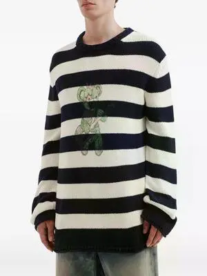 We11Done Striped Graphic-print Jumper