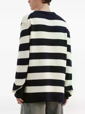 We11Done Striped Graphic-print Jumper