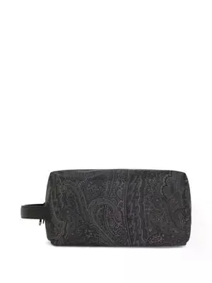 Etro Medium Arnica Paisley-print Wash Bag - Black