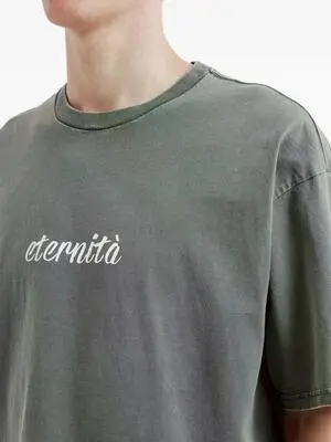 AFTERMATHS Slogan-print Cotton T-shirt