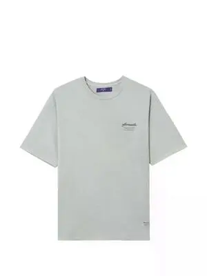 AFTERMATHS Logo-print Cotton T-shirt - Grey