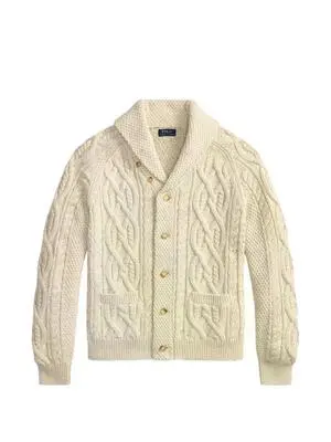 Polo Ralph Lauren Cable-knit Shawl-collar Cardigan - Neutrals