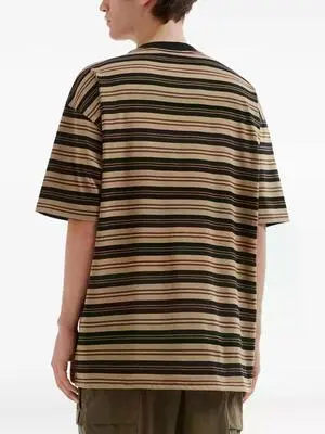 AFTERMATHS Striped Logo-print T-shirt