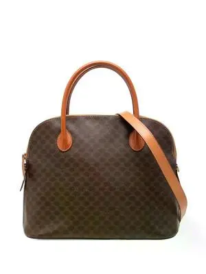 Celine 1997 Macadam Coated Canvas Dome Satchel
