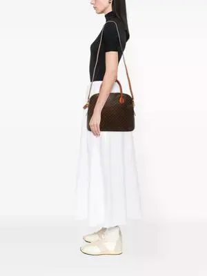 Celine 1997 Macadam Coated Canvas Dome Satchel