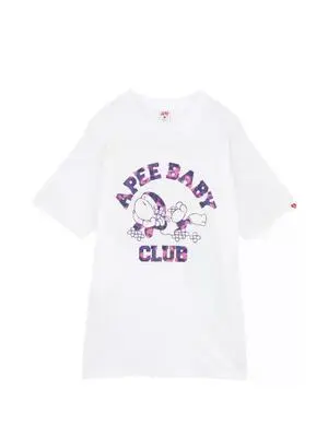 AAPE BY *A BATHING APE Cotton Graphic Print T-shirt - White