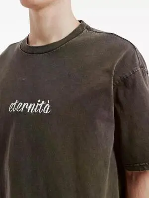 AFTERMATHS Slogan-print Cotton T-shirt