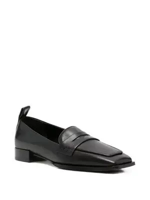 AeydĒ Square-toe Leather Loafers