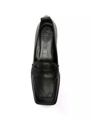 AeydĒ Square-toe Leather Loafers