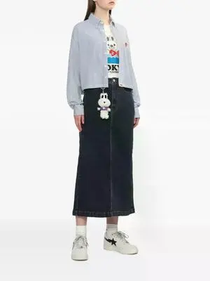 APEE™ BY *A BATHING APE® Heart-patch Striped Shirt - Blue
