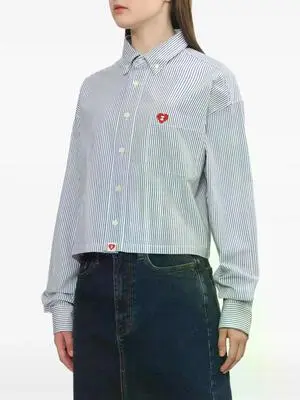 APEE™ BY *A BATHING APE® Heart-patch Striped Shirt