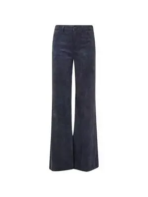 Ermanno Scervino Glitter-effect Corduroy Trousers - Blue
