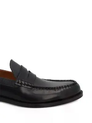 Hugo Leather Penny Loafers - Black