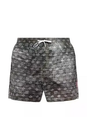 Dsquared2 Swim Shorts With Monogram - Black
