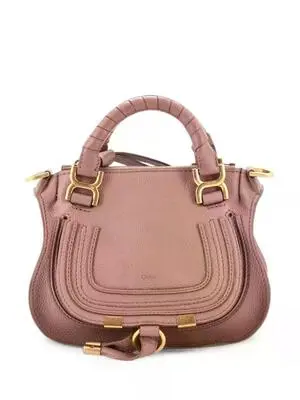 Chloé Marcie Satchel Leather Baby Crossbody Bag - Pink