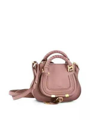 Chloé Marcie Satchel Leather Baby Crossbody Bag - Pink