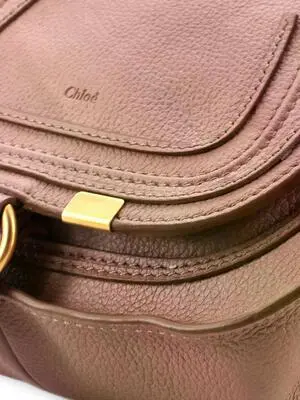 Chloé Marcie Satchel Leather Baby Crossbody Bag - Pink