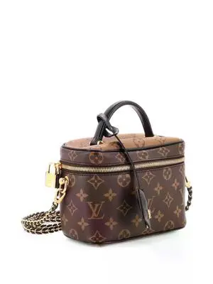 LOUIS VUITTON Vanity Handbag Reverse Monogram Canvas Pm Satchel