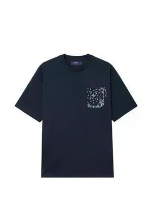 AFTERMATHS Bandana-print Pocket T-shirt - Blue