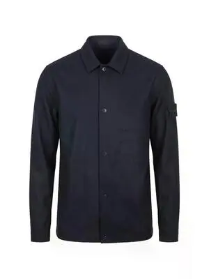 Stone Island Logo-patch Button-up Shirt